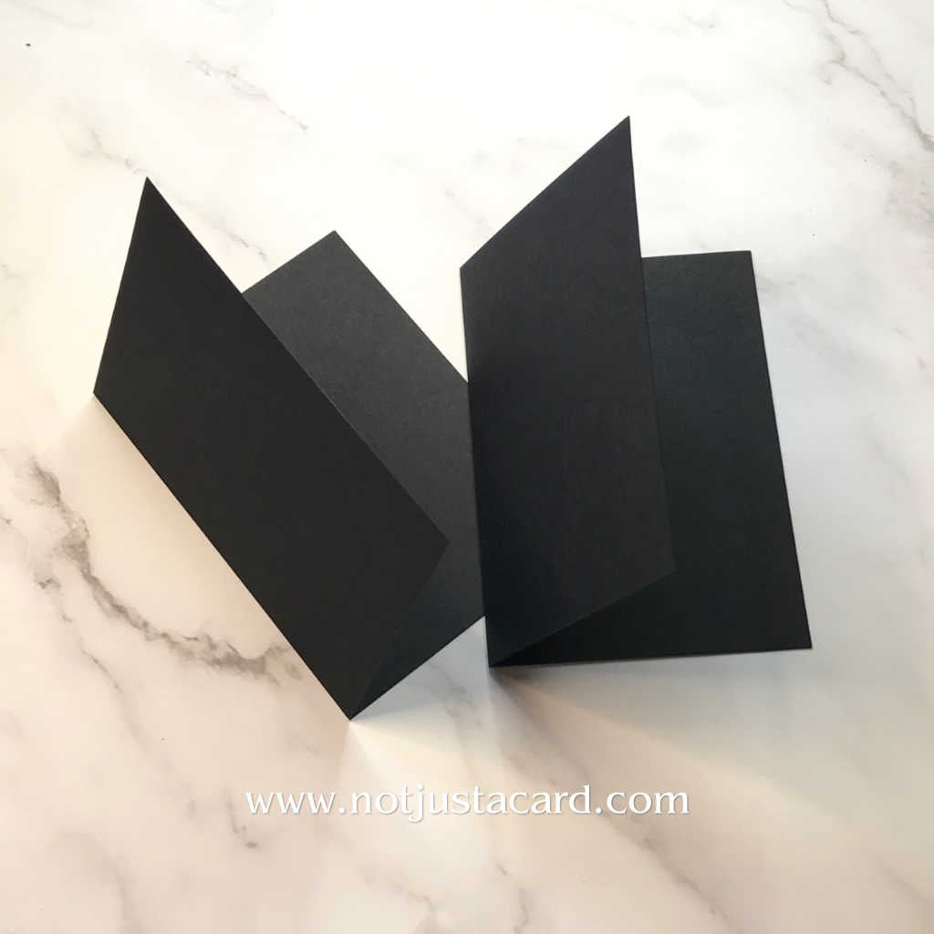 Scored Cards Smooth Ebony Black - 12 Cards – Not Just A Card